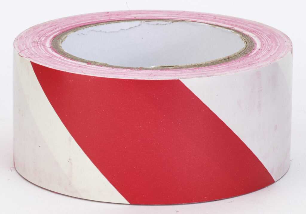 Red/White Hazard Tape – Safety Zone